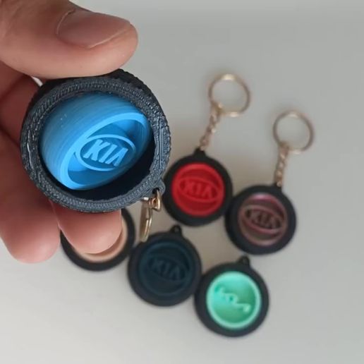 🗝️ Kia Gyroscope Tire Keychain – Rotating Logo・ STL File for 3D ...