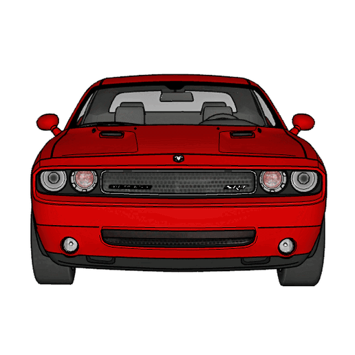 🚗 Dodge Challenger・ STL File for ・Cults