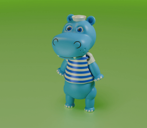 🦛Cute Hippo with Movable Parts - STL files for 3D printing!🦛・ 3D File ...
