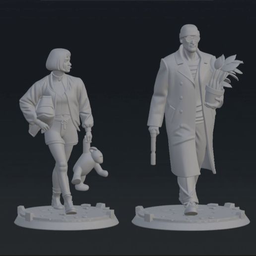 📁 Leon Inspired STL 3D Print File | Hitman & Girl Diorama | Movie ...