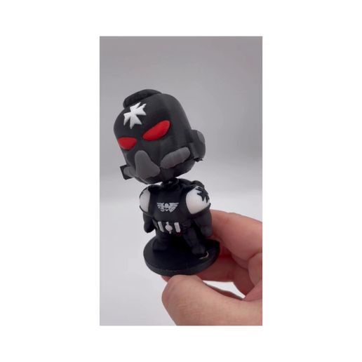 ⚔ Warhammer 40K Black Templars Space Marine Bobblehead・Free 3MF File ...