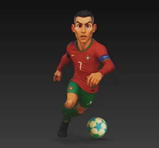 ⚽ Cristiano Ronaldo Chibi・ 3D File for 3D printing・Cults