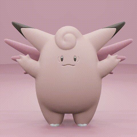 realistic clefable