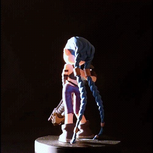 STL file Arcane Jinx with Fishbones figurine (with multicolor 3mf) 🗿 ...