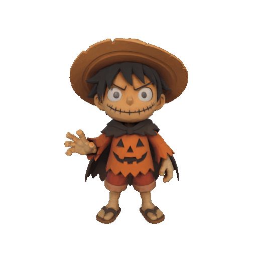 🐒 Monkey D Luffy Halloween Figure Low Poly - One Piece Anime・Free STL ...