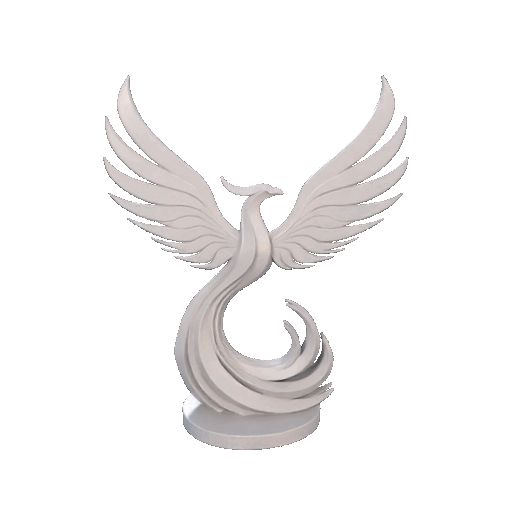 🦅 Minimalist Phoenix – 3D Printable Modern Flamebird Statue・ STL File ...