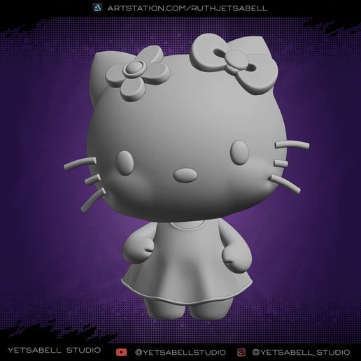 👋 hello kitty・ STL File for 3D printing・Cults