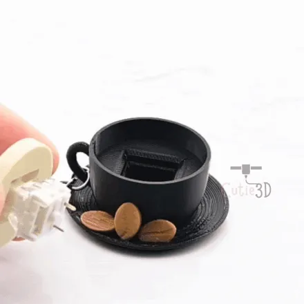 👌 Cutie3D Keycap Fidget Clicker Coffee Cappuccino Keychain - Cute ...