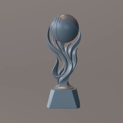 🏀 Stylized Basketball Trophy - Modern & Unique 3D Design・ STL File for ...