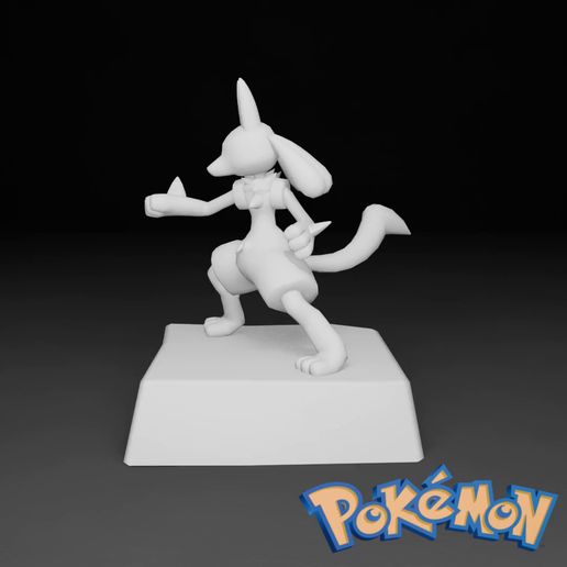 🎮 Lucario Battle Stance Statue / Lucario Battle Stance Statue・ OBJ File for 3D printing・Cults