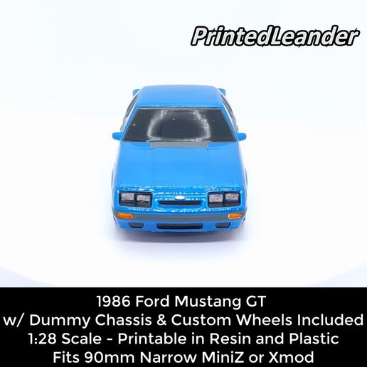 🐎 1:28 Scale 1986 Mustang GT Body Shell w/ Dummy Chassis (Xmod and ...