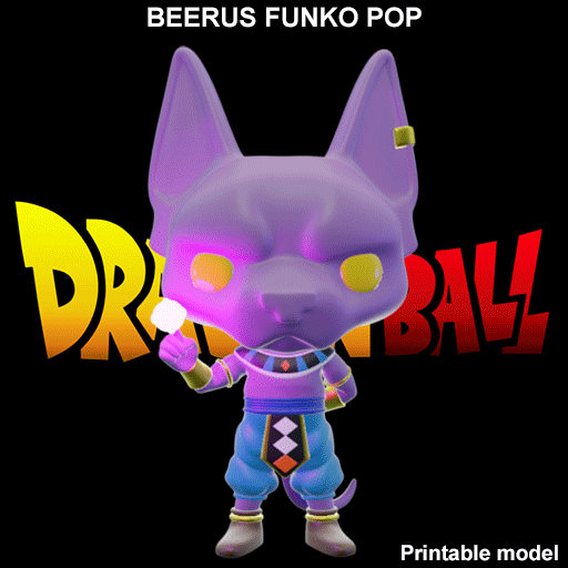 🐉 Beerus Funko Pop - Dragon Ball・ STL File for ・Cults