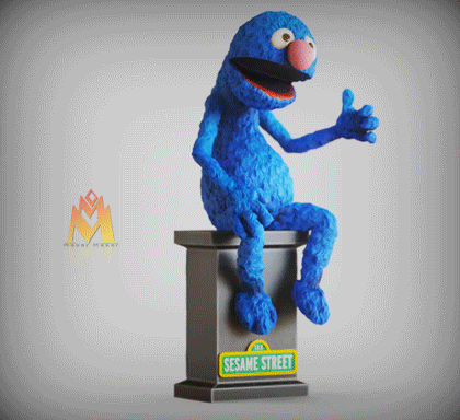 🗿 Grover -sesame Street - Classic cartoon/Tv series-FANART FIGURINE ...