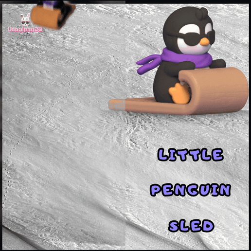 3D file Little Penguin Sled 🐧 ・3D printing template to download・Cults