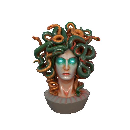🪄 1983 Medusa Gorgon Head 3D Model, magic, dragon, serpent, mask, gnome ...