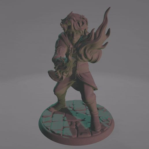 🔥 Fire Mage Apprentice/Sorcerer・Free STL File for 3D printing・Cults