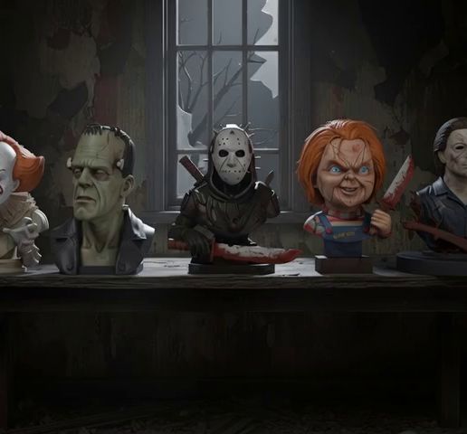👤 Horror Icons 3D Bust Collection・ STL File for 3D printing・Cults