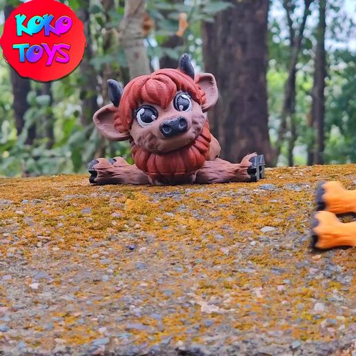 STL file CUTE FLEXY HIGHLAND COW 🐄 (3MF)・Design to download and 3D ...