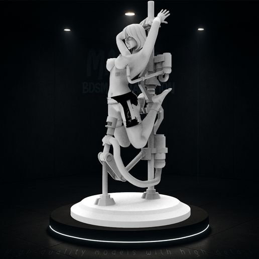 👧 Futanari chica atada a un poste / BDSM・Archivo STL para Impresión 3D ...