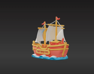 🚢 Mini Thousand Sunny Ship STL – Cute One Piece Desk Model・ STL File ...