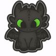 🐉 Toothless Night Fury Dragon Cookie and Marker Cookie Cutter・ STL File ...