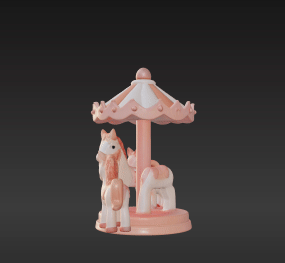 🎠 Mini Carousel Horse Figurines – Cute Chibi Models for Toys or Fantasy ...