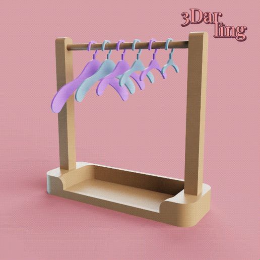🧸 Doll Rack + Hangers Multiple Sizes・Archivo 3D para Impresión 3D・Cults