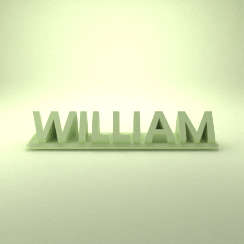 STL file William 3D Nametag - 5 Fonts 📛 ・3D printable design to ...