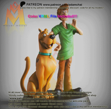 🎨 Shaggy And Scooby-Doo (VRML color file is included!) -Classic Cartoon ...
