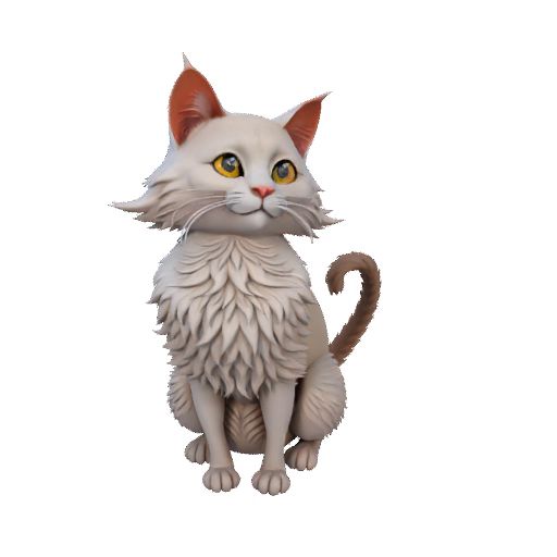 🌨️ Snow Puff – Stylized Fluffy Cat Sculpture・ STL File for 3D printing ...