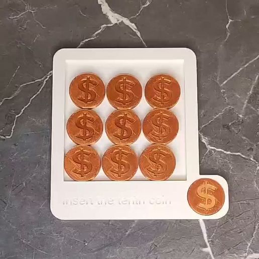 🧩 Puzzle insert the 10 coins・ 3D File for 3D printing・Cults