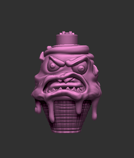 🧊 CLIPPER LIGHTER CASE - CREEPY ICE CREAM・ STL File for 3D printing・Cults