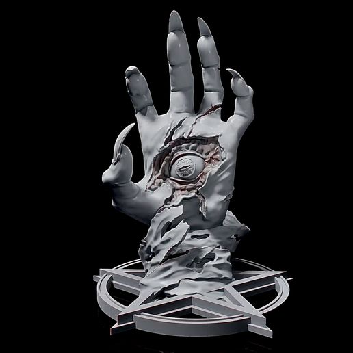SATAN HAND・ STL File for 3D printing・Cults