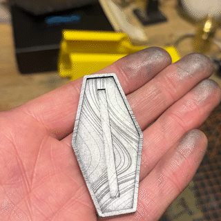 STL file Beskar Pattern Iron Heart 💜 ・3D printing design to download・Cults