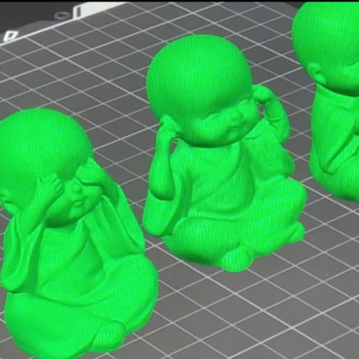 🎁 3 Cute Little Monks・ STL File for 3D printing・Cults