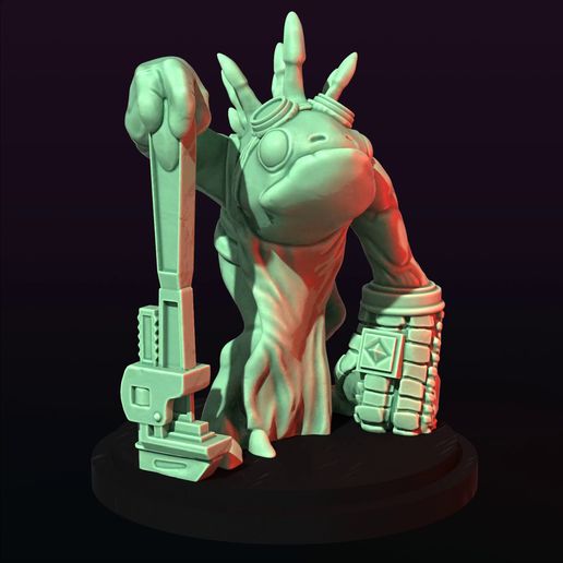 🐸 Murloc Battle Smith・ STL File for 3D printing・Cults