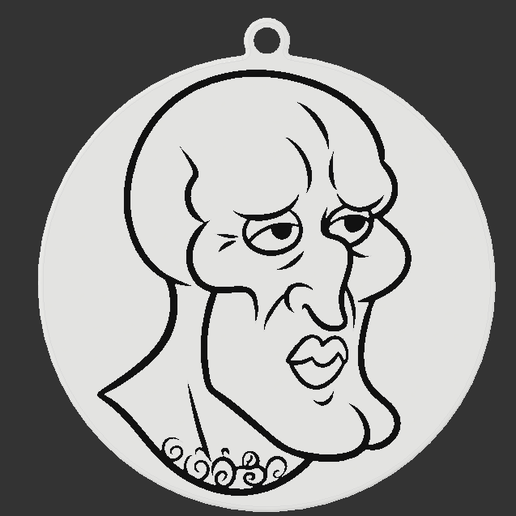 muscular squidward drawing