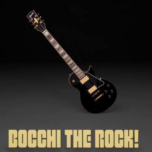 Les Paul Style Electric Guitar by Bocchi the Rock! on Dark Stage ...
