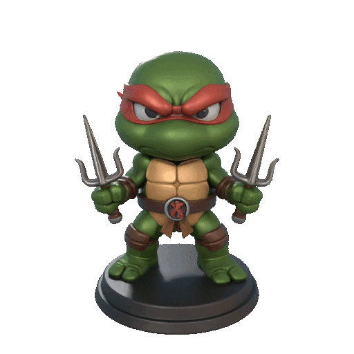 🎨 Raphael Chibi - Cartoon Style 3D Figure (TMNT Fan Art)・ STL File for ...