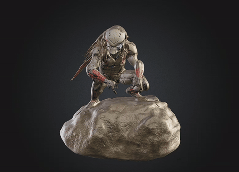 👽 DiB Pred Alien Warrior Stl Obj Glb for 3D Printer・ 3D File for 3D ...
