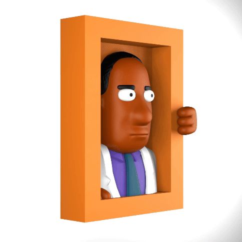 Archivo STL Dr. Hibbert (Punch moment 👊🔲) ・Modelo para descargar y ...