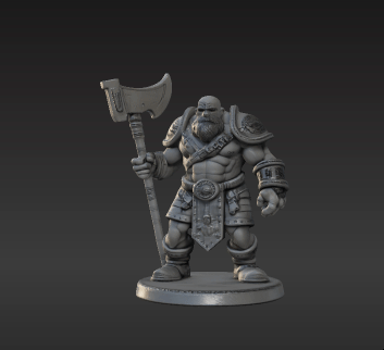 👽 Musclebound War Beast – Fantasy Orc Warrior Mini for 3D Printing・ STL ...