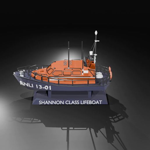 📁 Shannon Class Lifeboat RNLI 13-01 (1:72 Scale 3D Model) STL File for ...