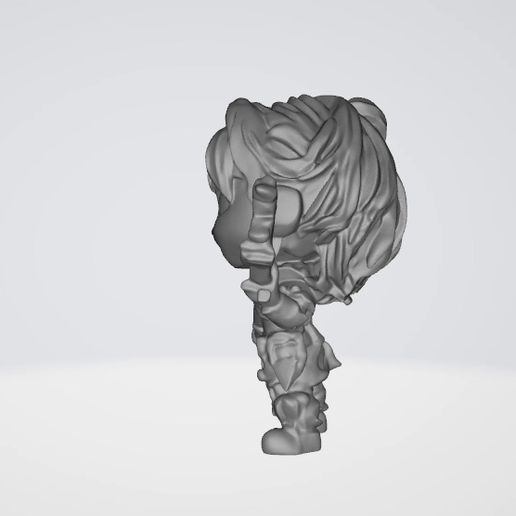 STL file Chibi Female Barbarian ♀️ ・3D print object to download・Cults