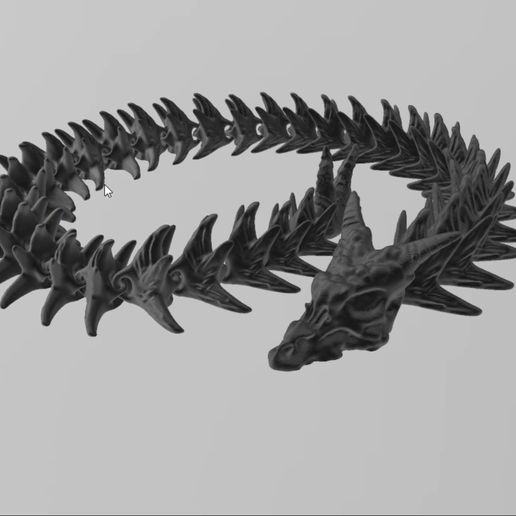 STL file Articulated Skeleton Dragon 💀 ・3D print design to download・Cults