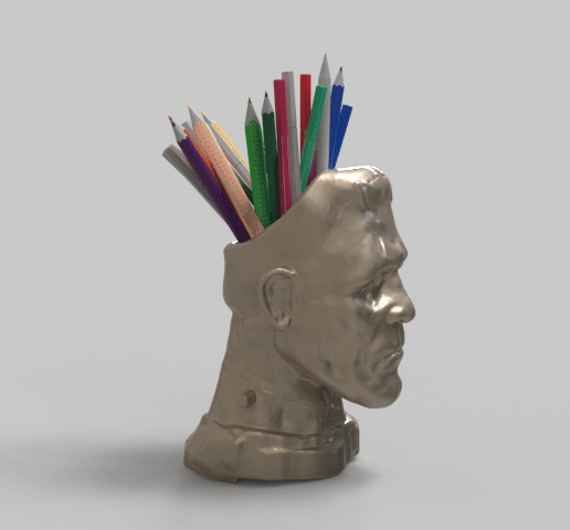 👹 Sculpted Frankenstein's Monster Pencil Holder STL・ STL File for 3D ...