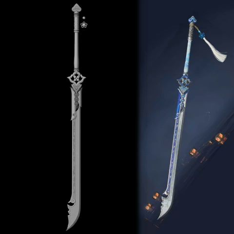 STL file Porcelain Shard - Great Sword - Naraka Bladepoint 🗡️ ・3D ...