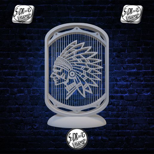 STL file Native Americana a4 - 14 - Suspended - 2D- Thread Art STL 🧵 ...
