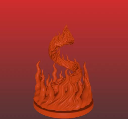 🔥 Spiral Fire Effect Diorama Stand・ STL File for 3D printing・Cults