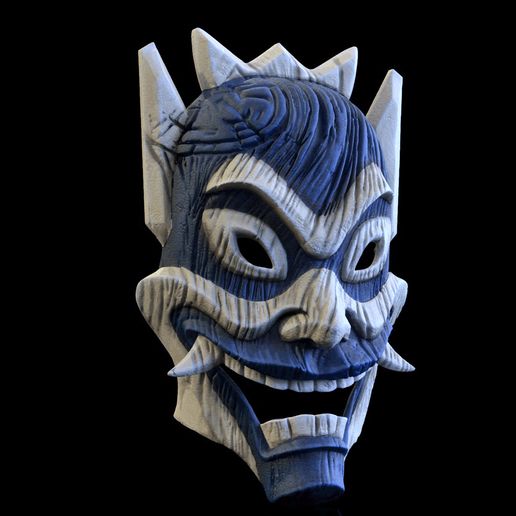 🎃 Blue Spirit mask・ STL File for 3D printing・Cults